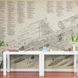 Photo Wallpaper Airplane Wall Mural Aviation Wall Paper Decor Peel and ...