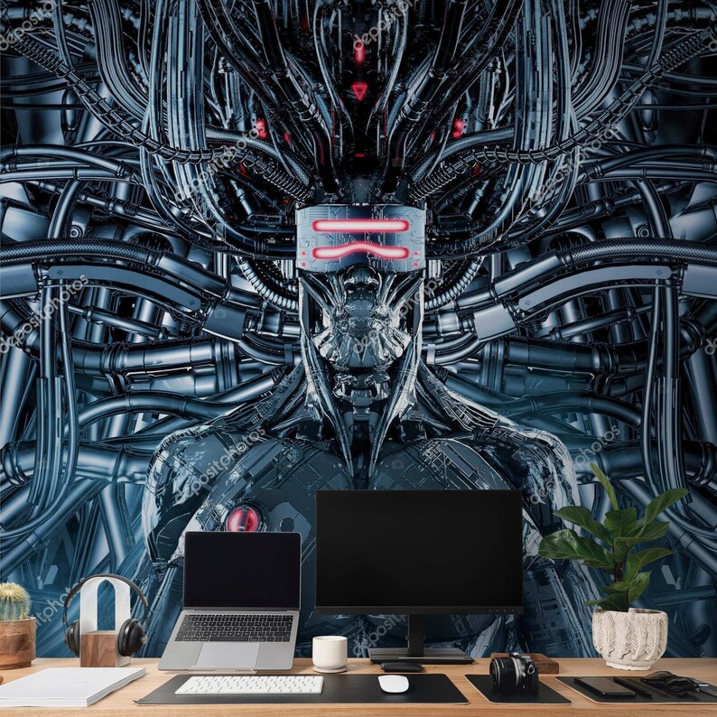 3D Wall Mural Gaming Wallpaper Cyberpunk Graffiti Wallpaper - Etsy
