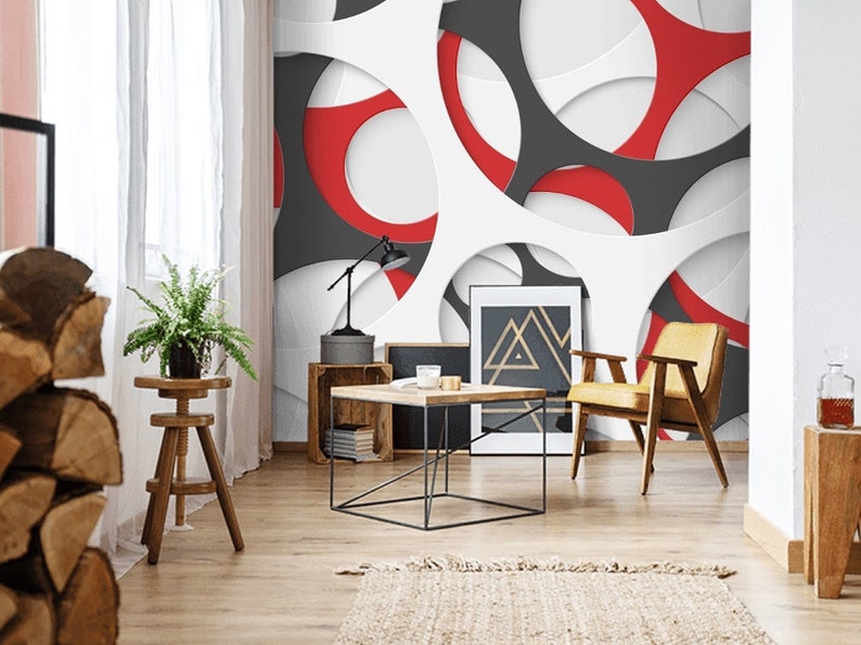 Wall Mural 3D Abstraction Photo Wallpaper Custom 3D Wallpapers - Etsy