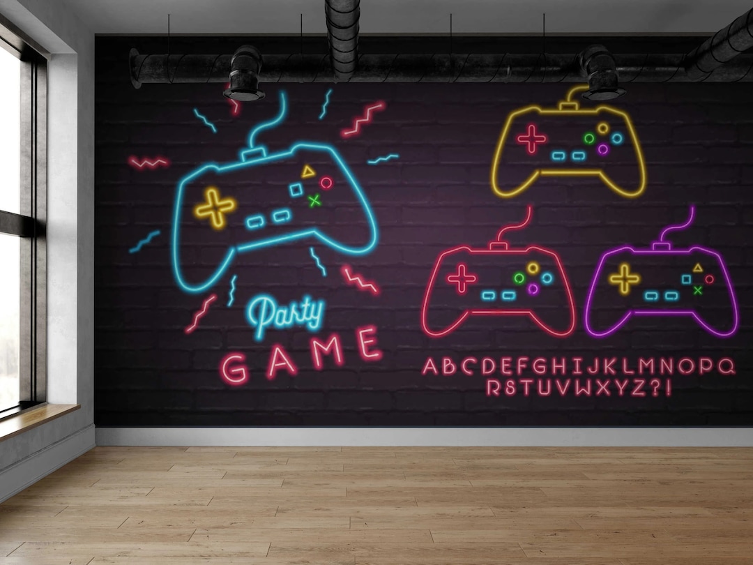 Gaming and Video Game Wallpaper for Game Rooms, Playful Kids Wallpaper ...