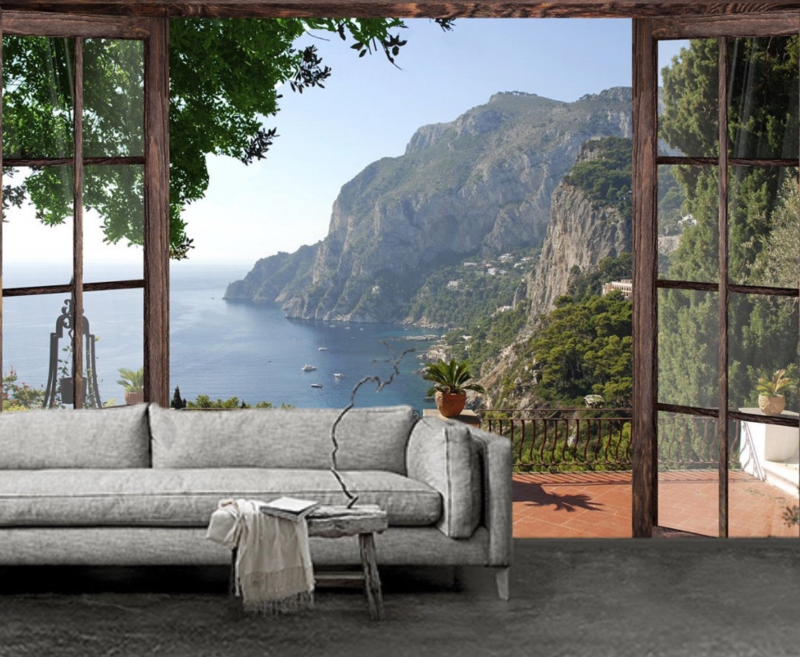 Peel and Stick 3D Wallpaper Sea View Wall Mural Wall Decor - Etsy