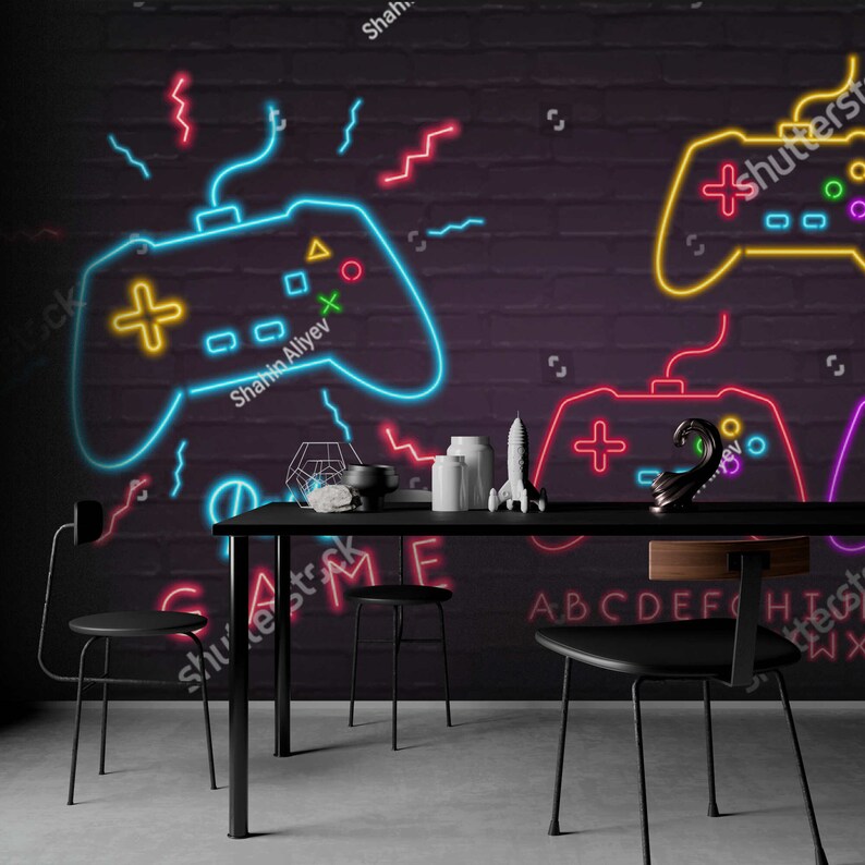 Gaming Wallpaper Cyberpunk Wall Mural Graffiti Wallpaper Mural - Etsy ...