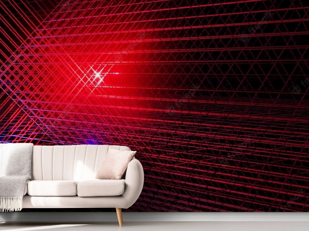 Red 3D Wallpaper Peel and Stick Wallpaper Graffiti Wallpaper Art Wall ...