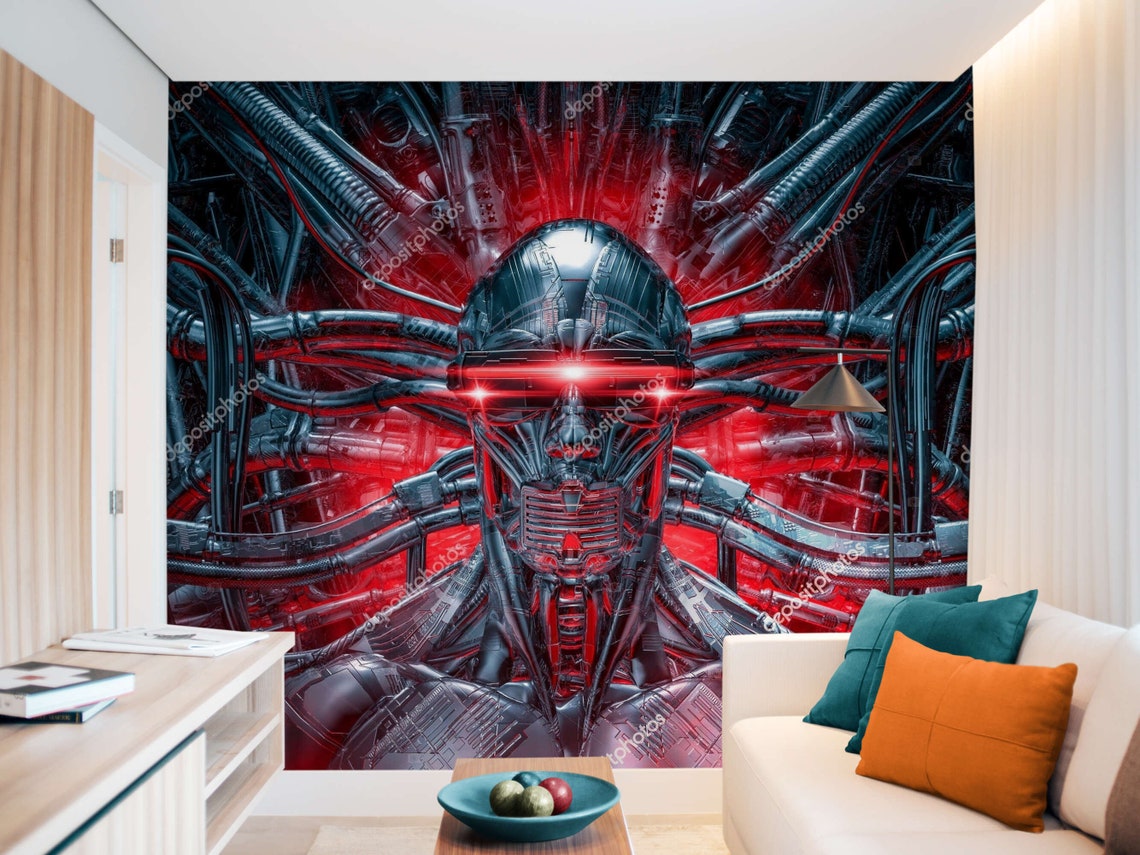 Peel and Stick Cyberpunk Wallpaper Gaming Wall Mural | Etsy