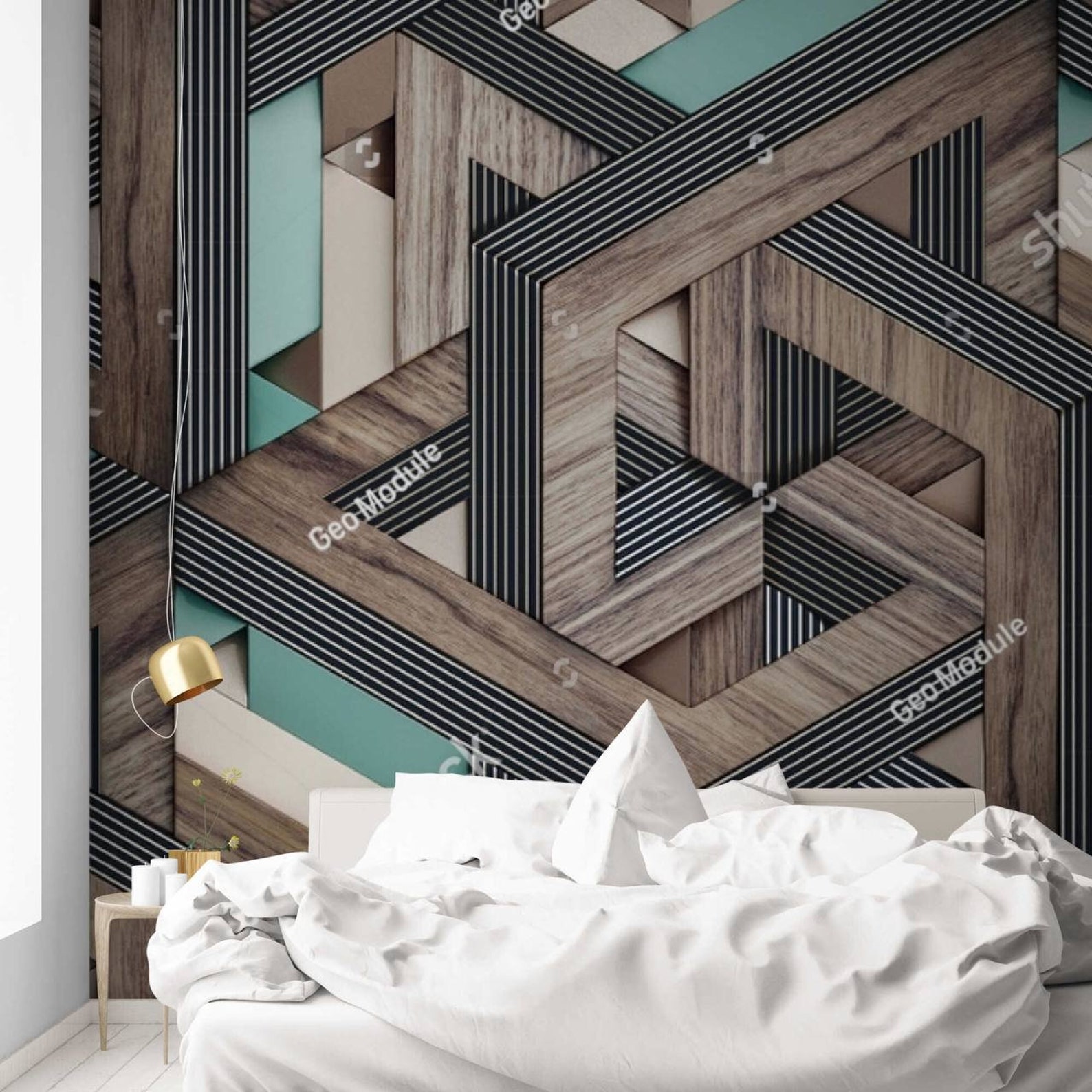 Modern 3D Wallpaper Wall Art Wall Paper Wall Mural Vinyl Wallpapers ...