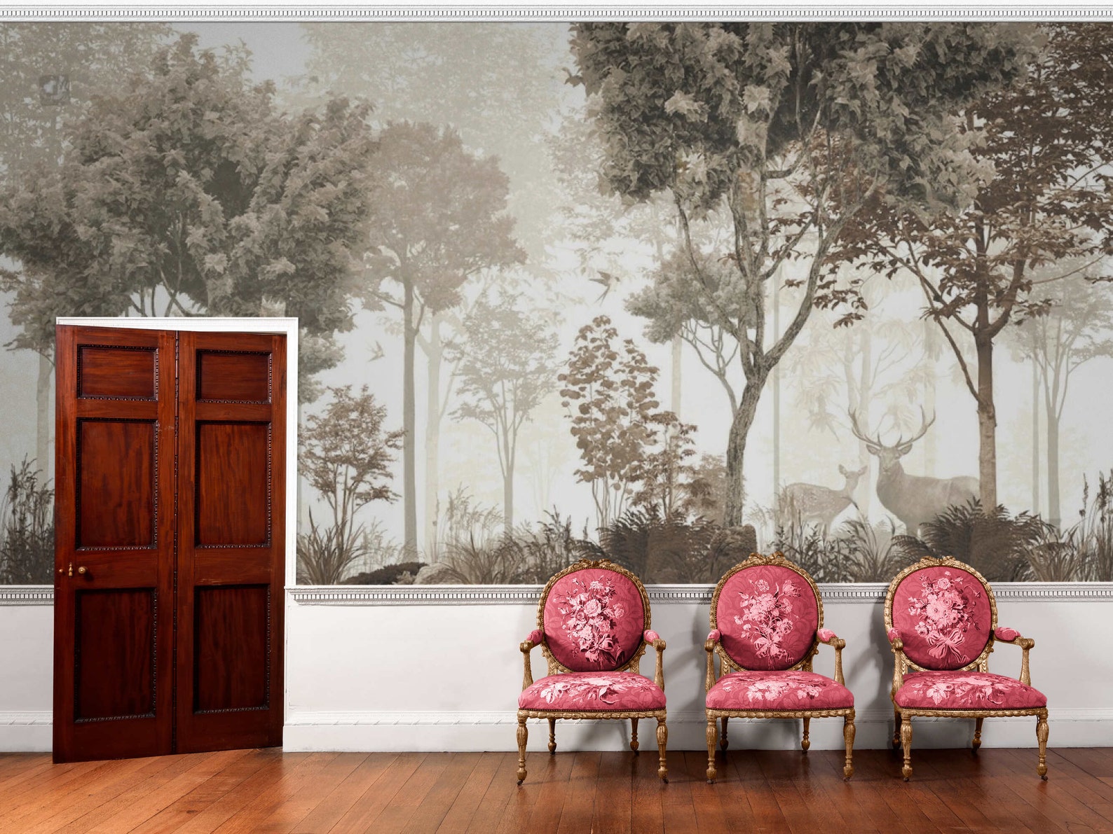Wallpapers Forest Mural, Nature Animal Wallpaper Mural, Adhesive Peel ...