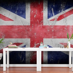 British Union Flag Wallpaper | Peel & Stick Wall Art - Etsy