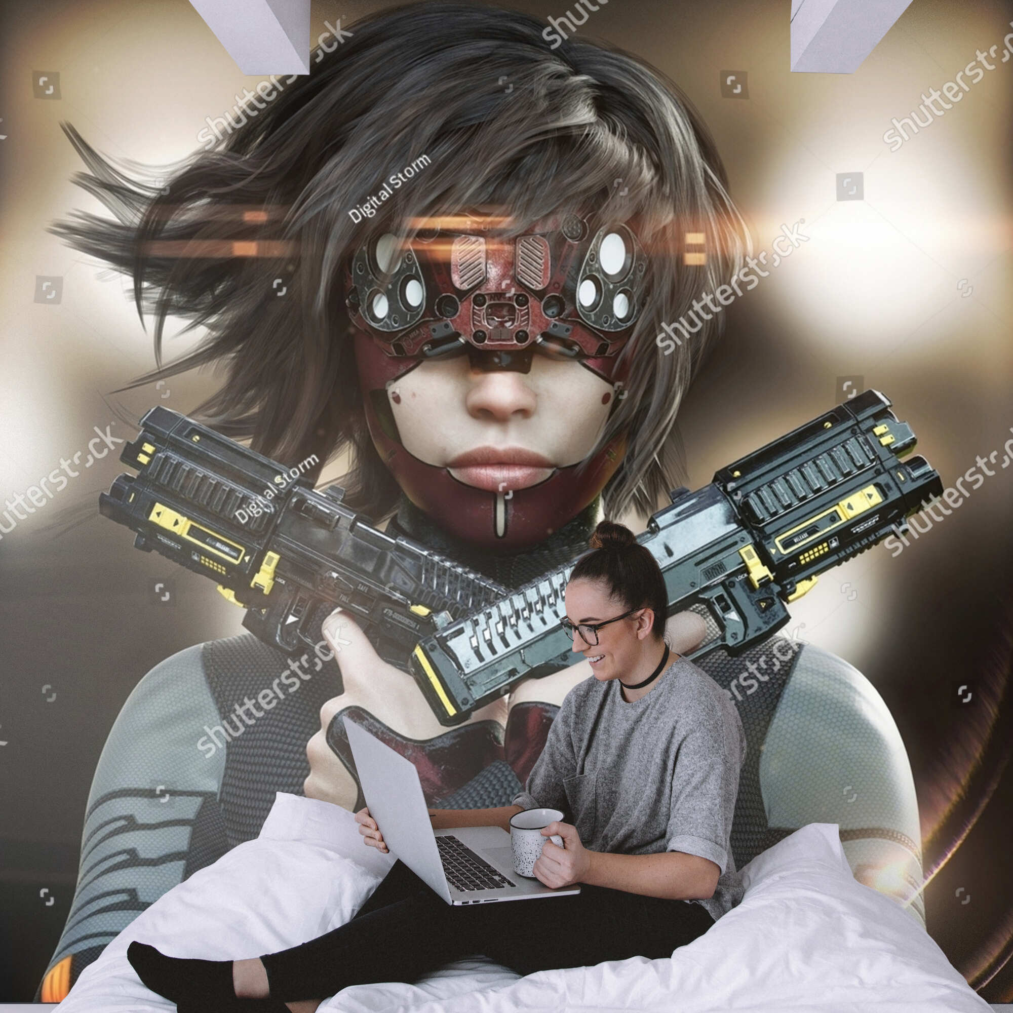 Cyberpunk Wallpaper Kids Wall Mural Gaming Wall Paper - Etsy