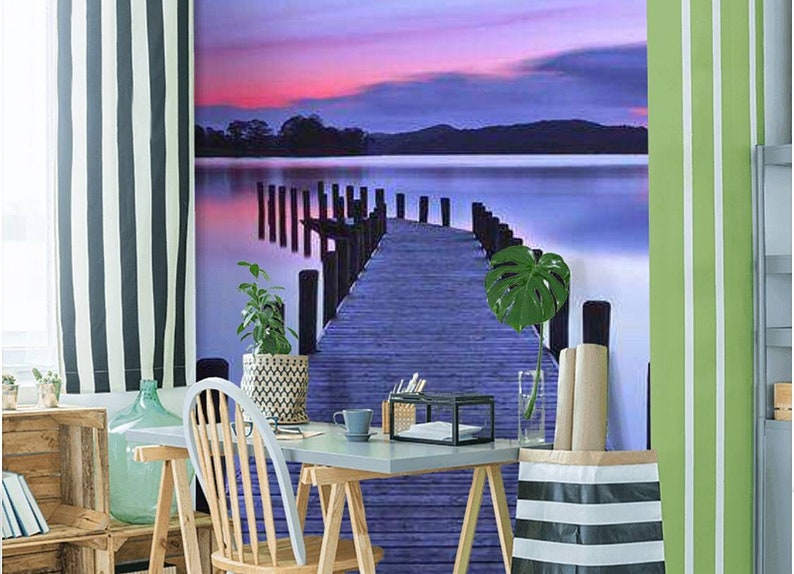 Nature Wallpaper Wall Mural Lake View Wall Paper 3D Mural Wall - Etsy