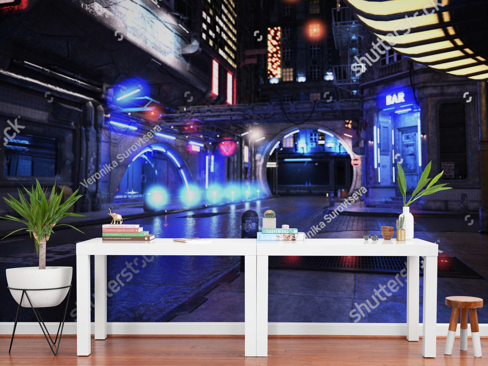 Mural Wallpaper Cyberpunk Wall Mural 3D Wallpaper Peel & Stick - Etsy