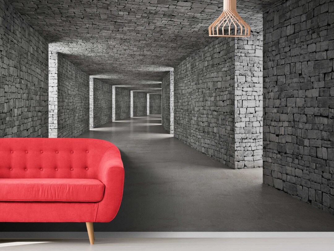 Gray Bedroom Wall Papers Peel and Stick Wallpaper Atchitecture 3d Wall ...