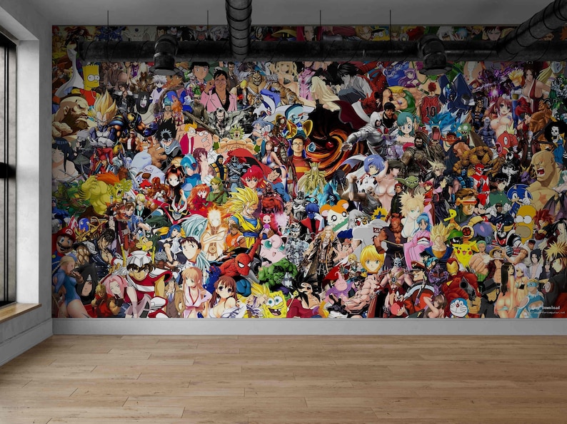 Video Game Characters Wallpaper Mural - Gaming Wall Covering - Etsy ...