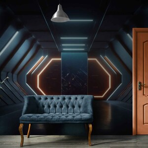 Ultimate Game Room Wallpaper Ideas With Sci-fi Futuristic Cyber Room ...
