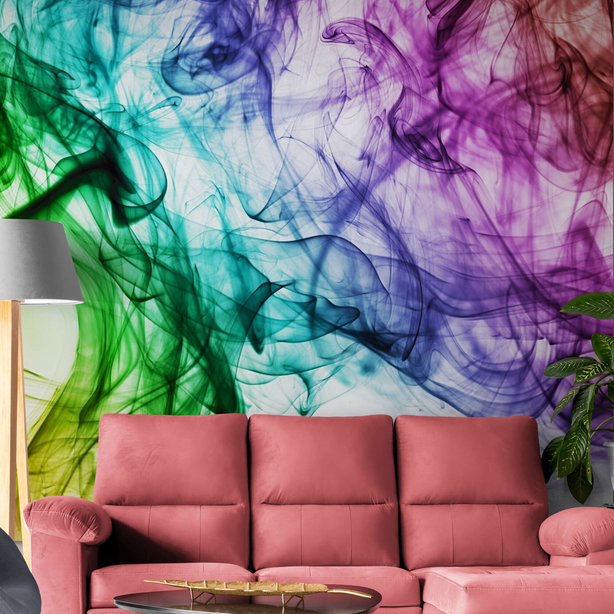 Colorful Mural 3D Smoke Wall Paper Wall Decals Wallpaper Room - Etsy