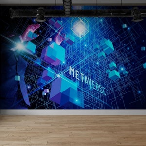 3D Wall Mural Metaverse Wall Art Wallpaper Mural Peel and Stick Wall ...