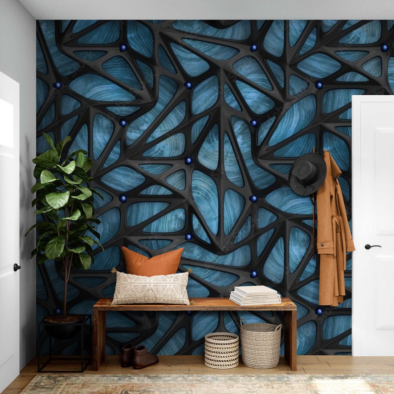 Stylish Wallpaper Mural Modern Wall Paper 3D Wallpaper Vinyl - Etsy