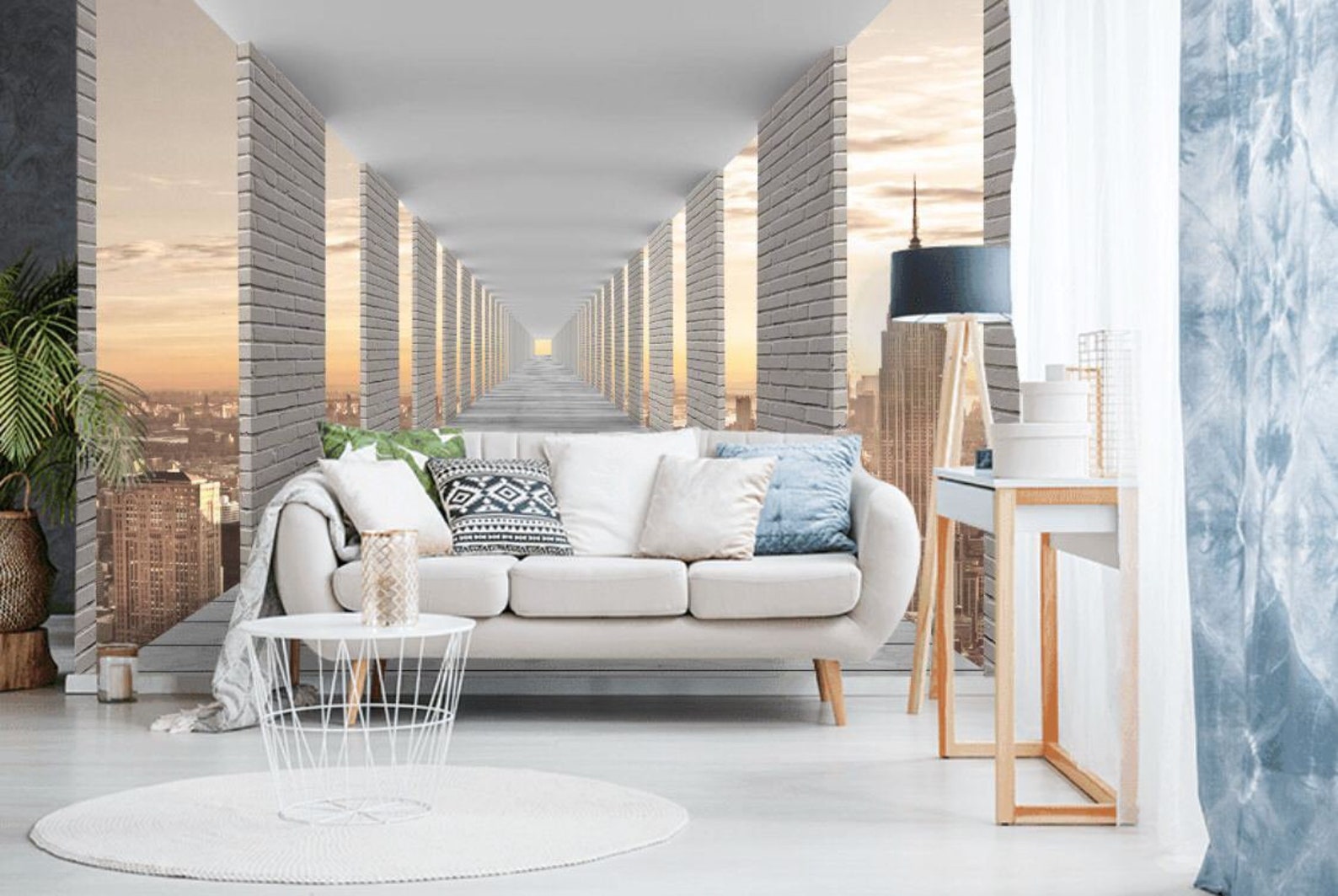 Wall Mural Long Corridor 3D Wallpaper Wall Decor Home Wall Art - Etsy