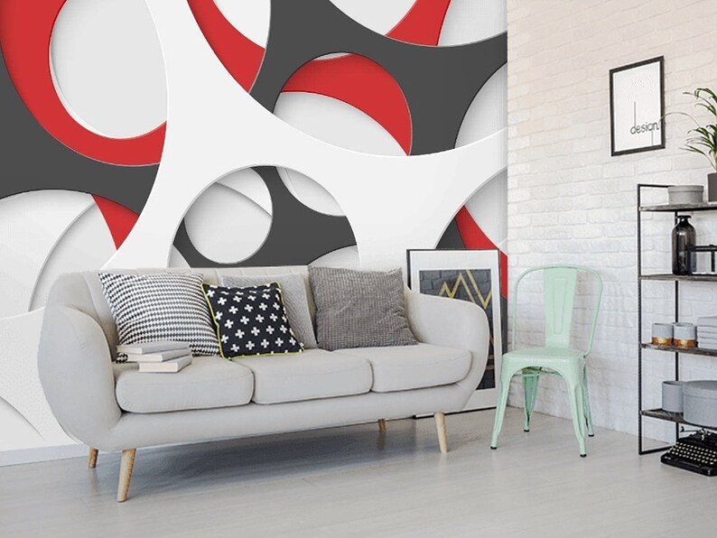 Wall Mural 3D Abstraction Photo Wallpaper Custom 3D Wallpapers - Etsy