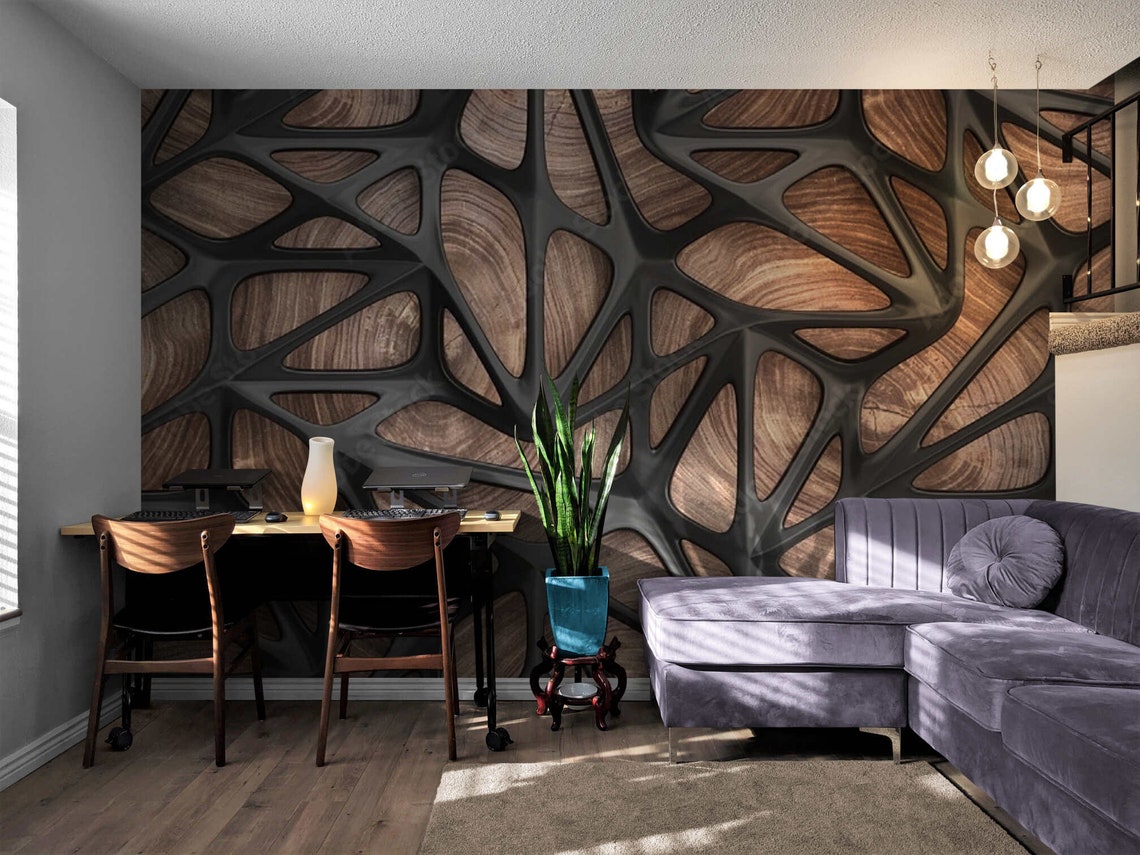 Modern 3D Wallpaper Wall Art Wall Paper Wall Mural Living Room - Etsy