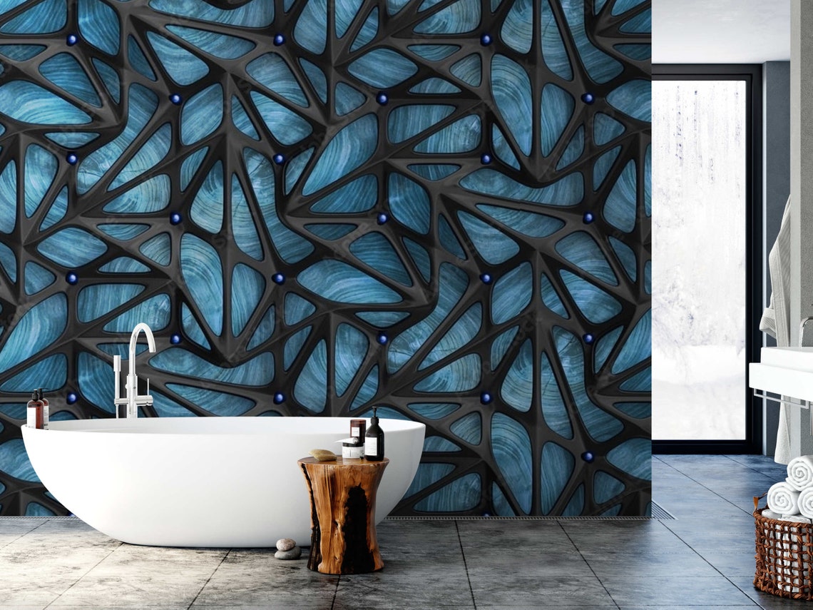 Stylish Wallpaper Mural Modern Wall Paper 3D Wallpaper Vinyl - Etsy