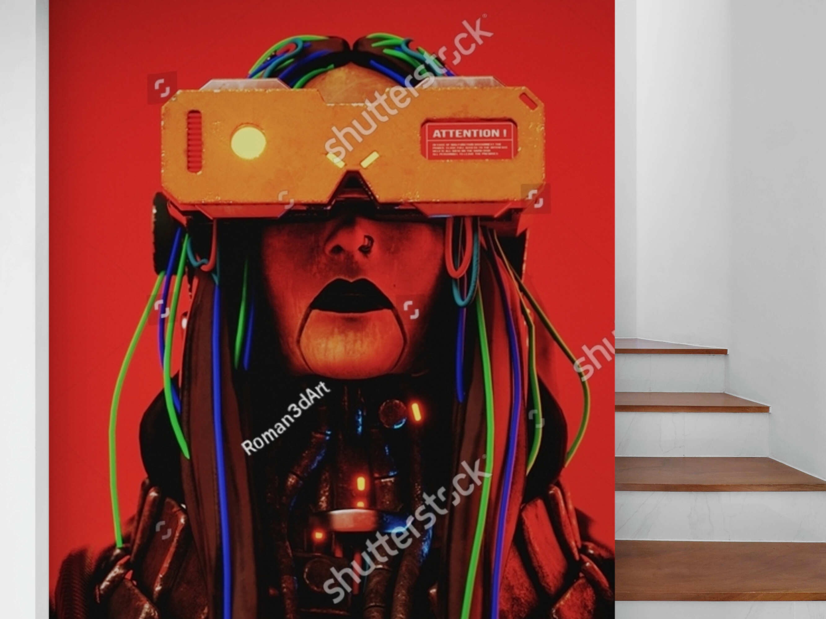 Peel and Stick Wallpaper Cyberpunk Wall Mural Graffiti Wall - Etsy