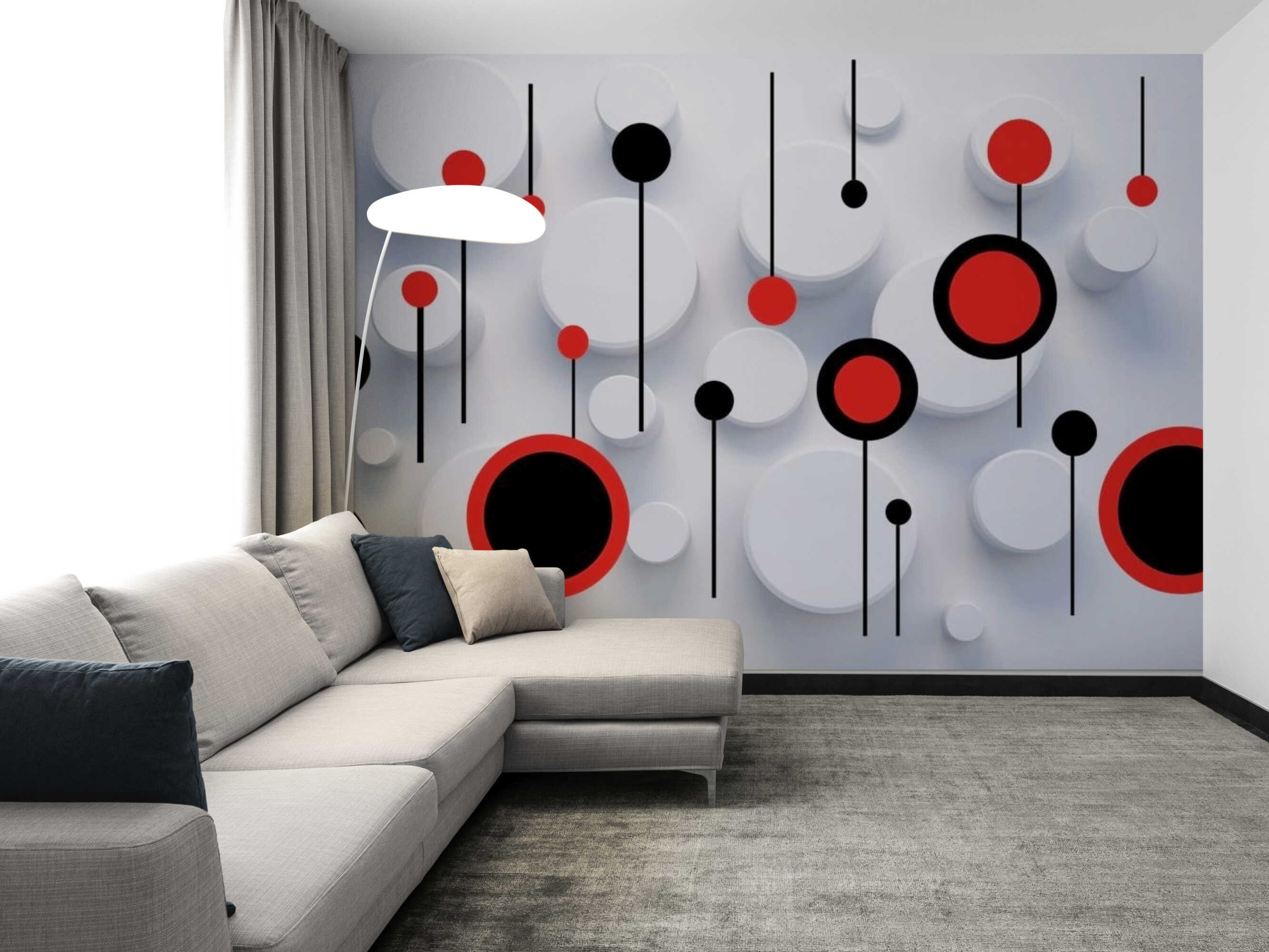 3D Modern Wallpaper Self-adhesive Wall Mural Geometric 3D - Etsy