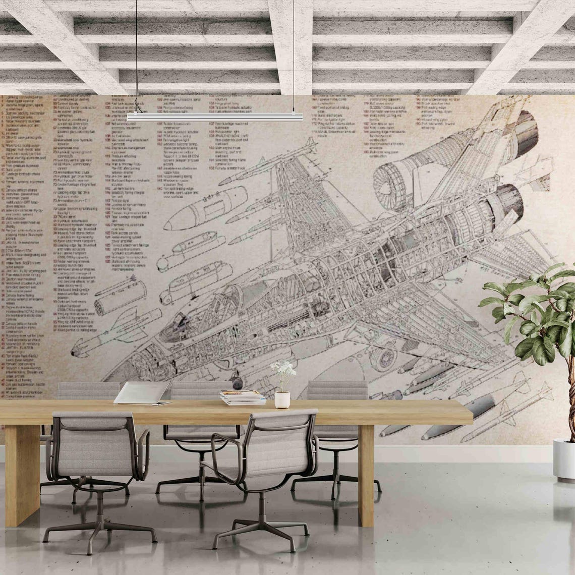 Aircraft Plane Wallpaper Airplane Mural Aviation Wallpaper Decor Peel ...