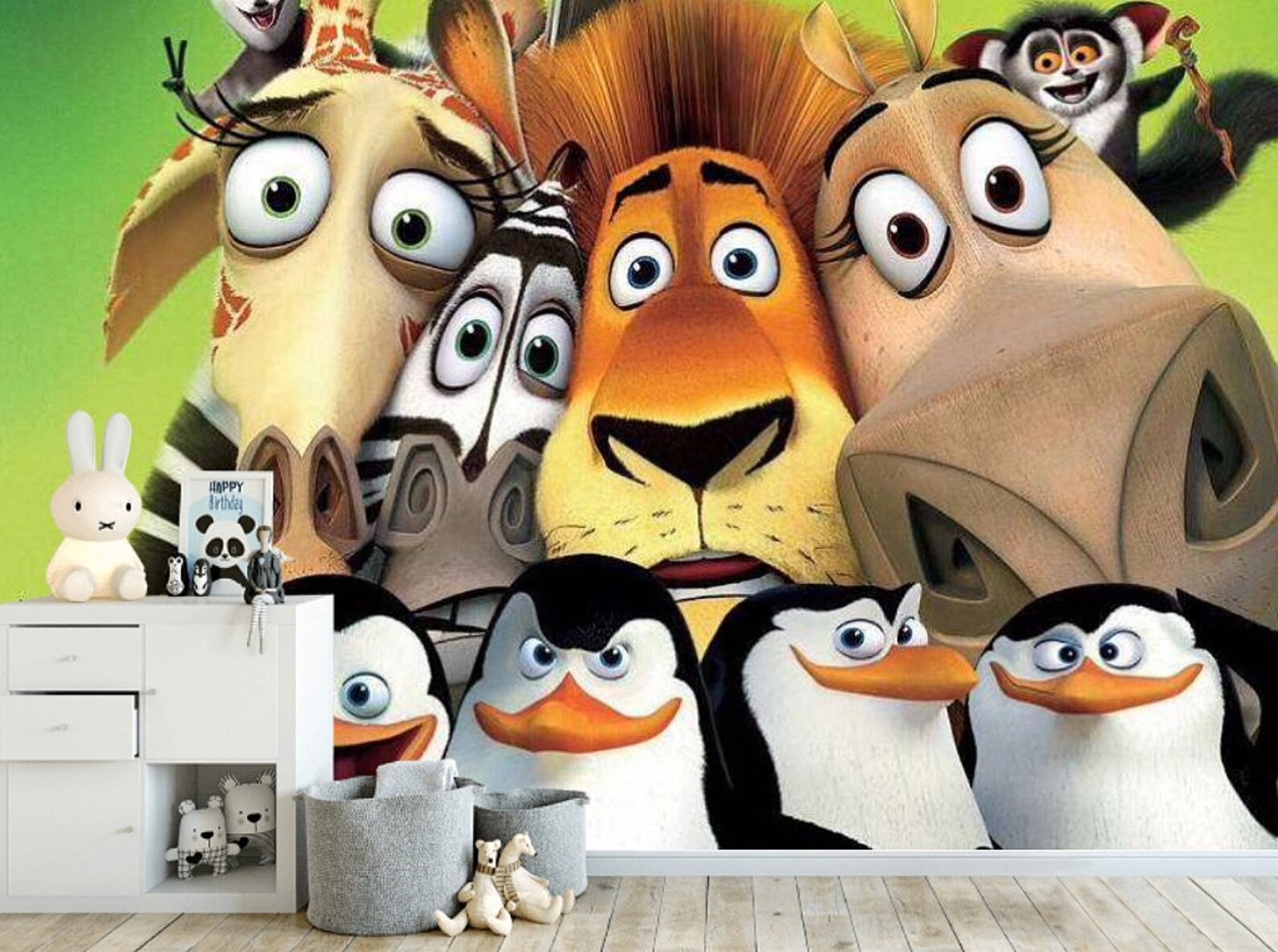 Kids Bedroom Wallpaper Cartoon Wall Mural Kids Murals Nursery - Etsy