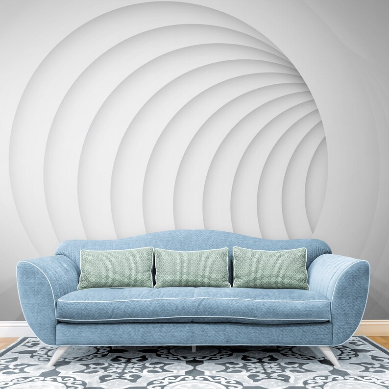 Custom 3D Wallpaper Monochrome Wall Mural Abstract Wallpaper - Etsy