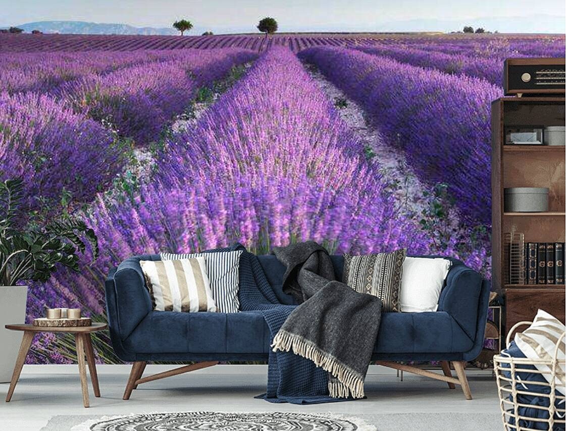 Wall Mural Photo Wallpaper Floral Wallpaper Mural Lavander - Etsy