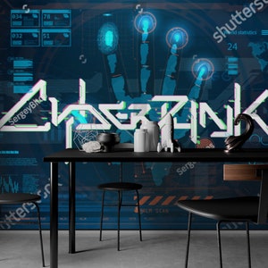 Cyberpunk Peel and Stick Removable Wallpaper Teenagers | Etsy