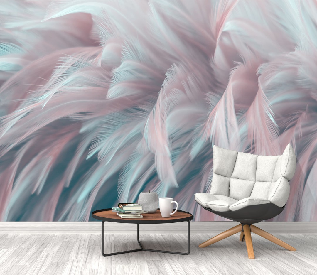 Feather Wallpaper Mural – 3D Wall Decor - Etsy