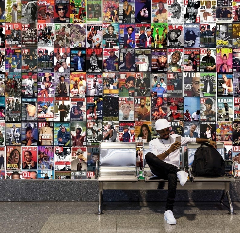 Hip-hop Album Cover Wallpaper, Rap Music Collage, Peel and Stick or ...