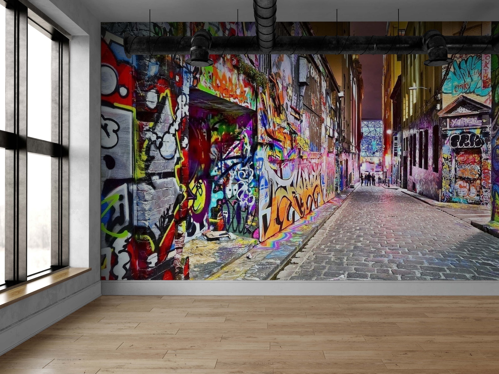 Modern Graffiti Walls Peel and Stick Graffiti Wall Mural Art - Etsy