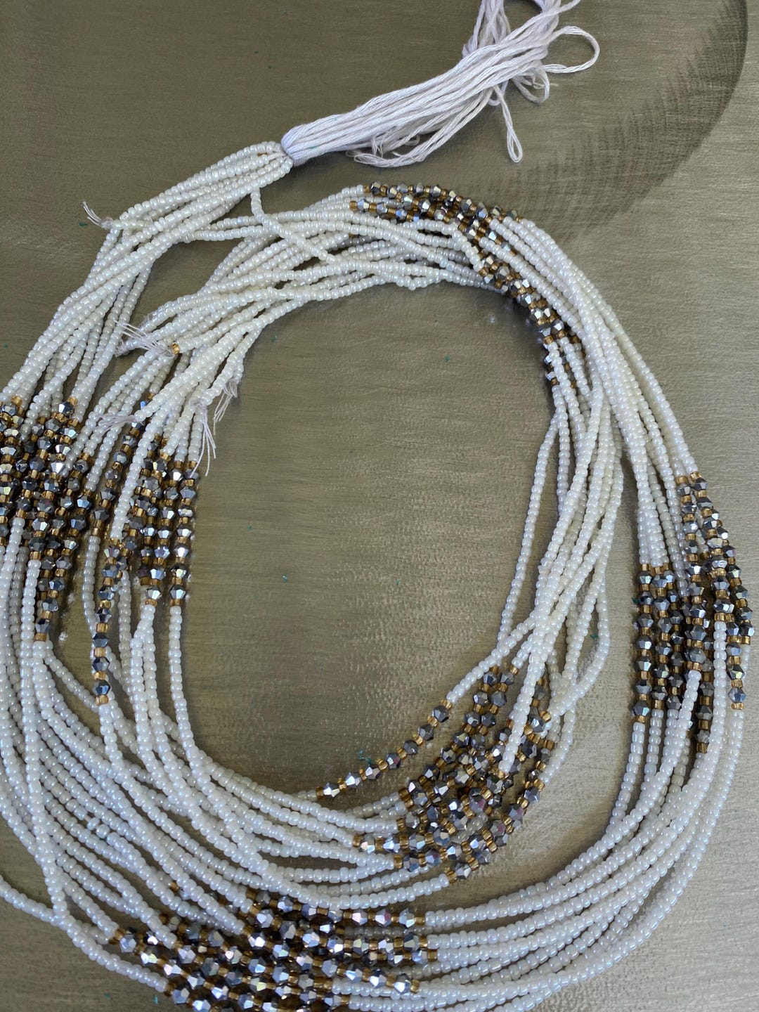 African Waist Beads: Sparkly Belly Chain, Weight Tracker, Plus Size - Etsy
