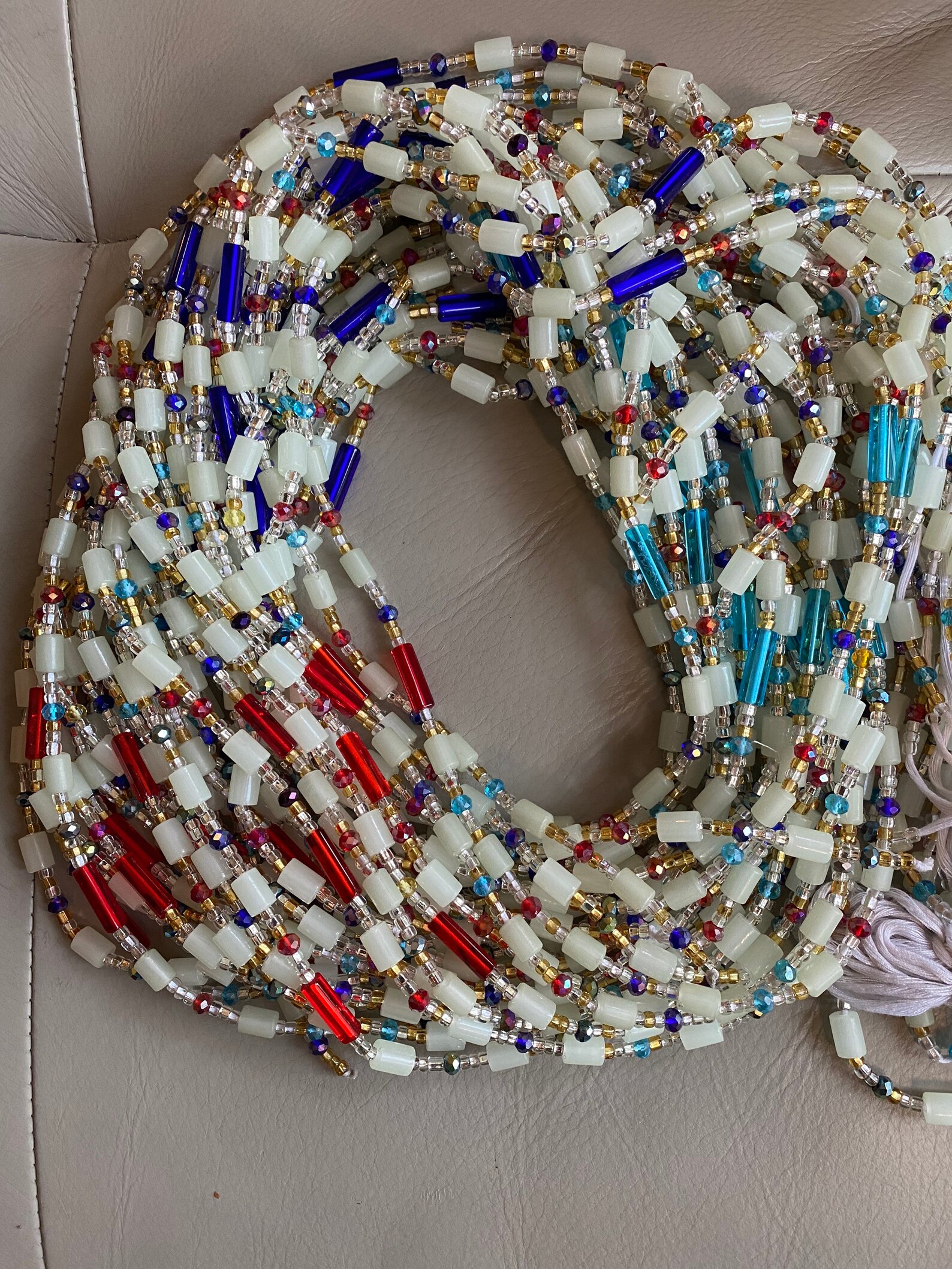 Handmade Ghana Waist Beads: Sparkly Belly Chain, Body Jewelry - Etsy