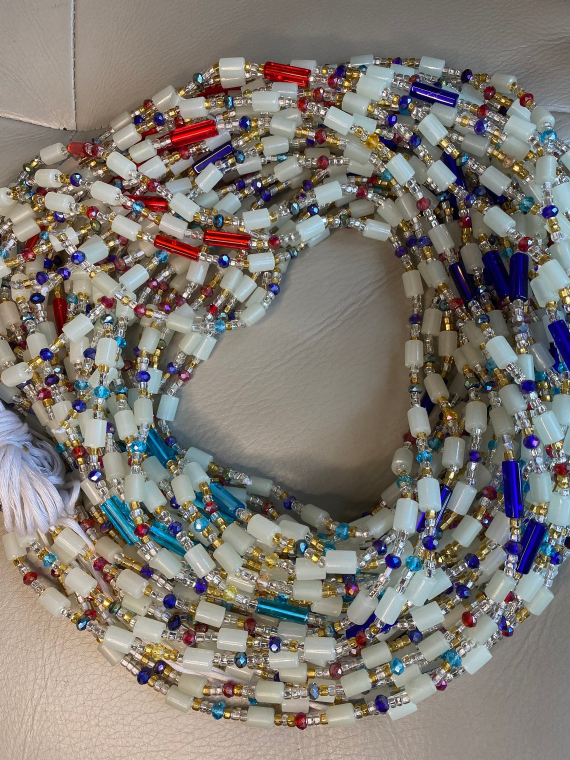 Handmade Ghana Waist Beads: Sparkly Belly Chain, Body Jewelry - Etsy