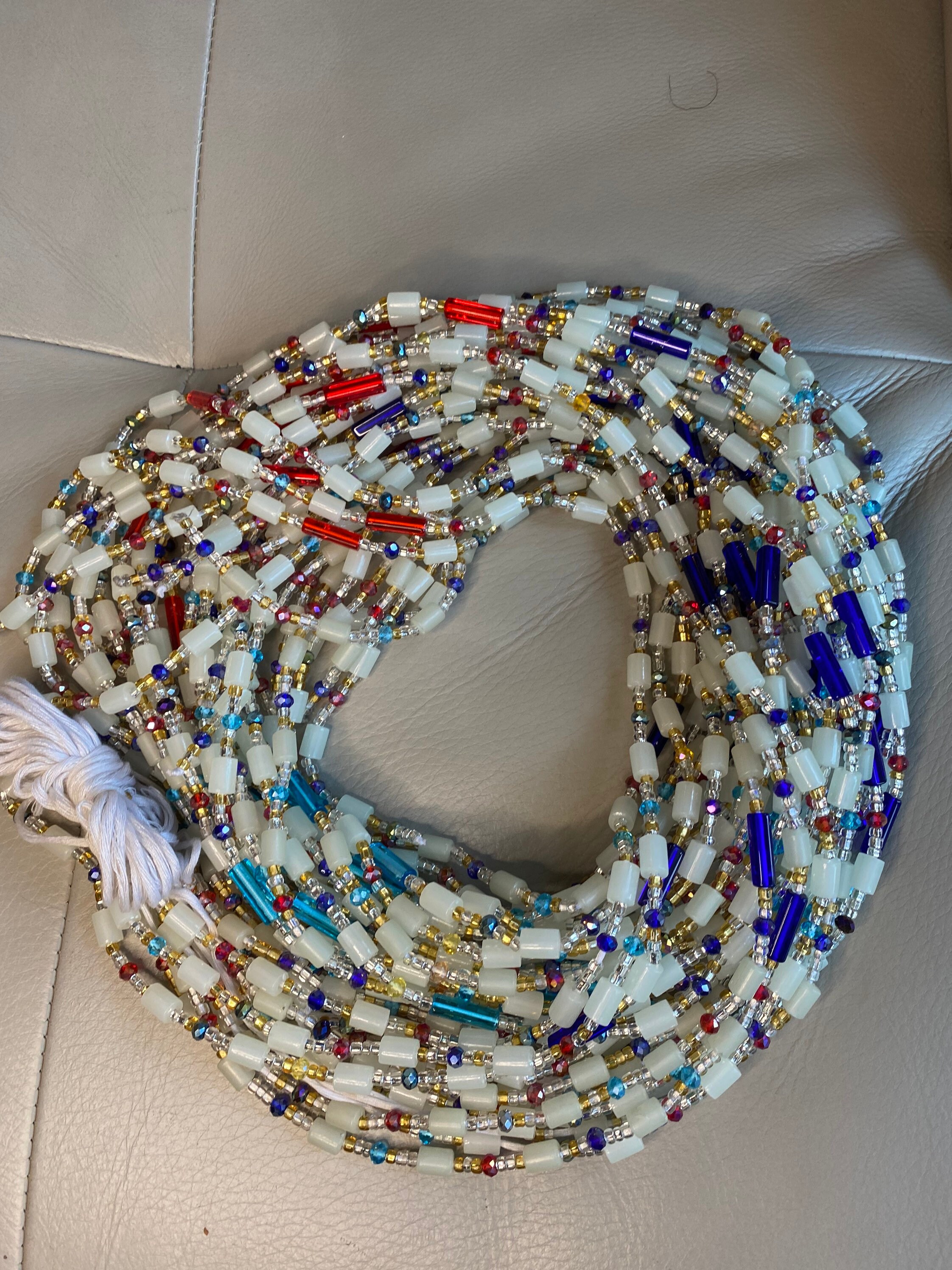 Handmade Ghana Waist Beads: Sparkly Belly Chain, Body Jewelry - Etsy