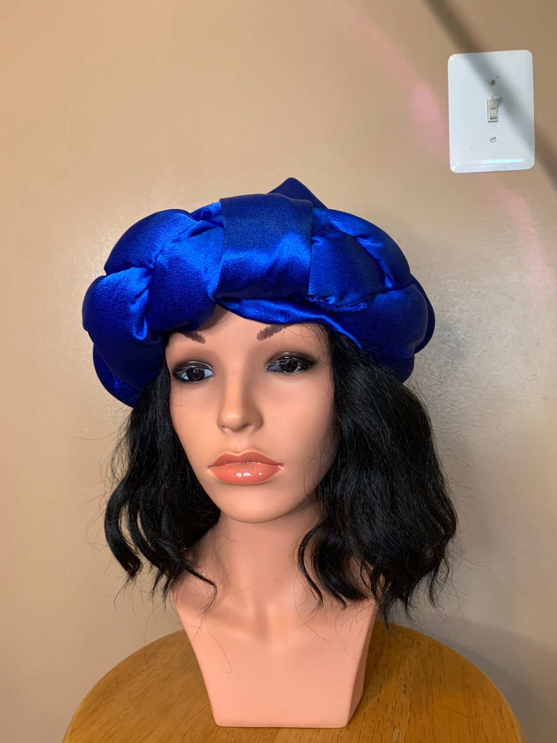 Black Braided Turban Hair Cover Hair Accessory Three | Etsy