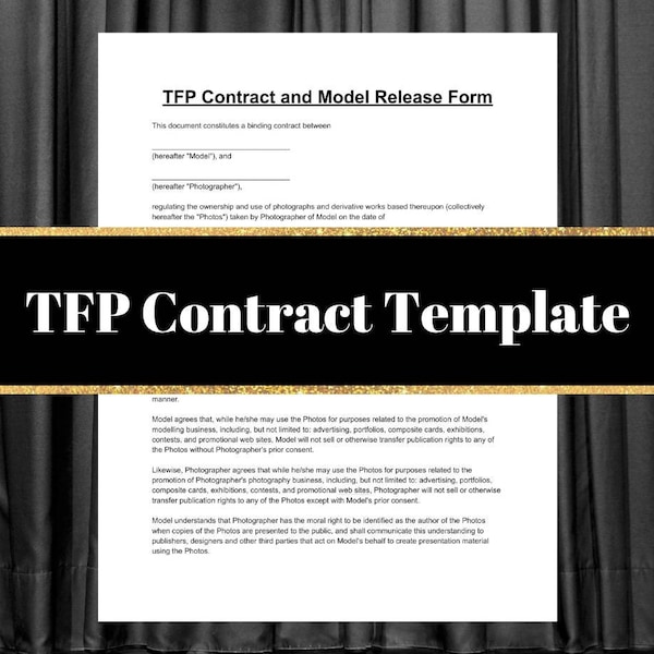 Model Release Form - Etsy