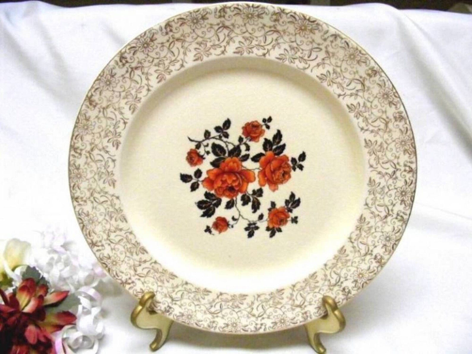 3727 Antique Steubenville Pottery Trend Red Roses Wall Plate | Etsy