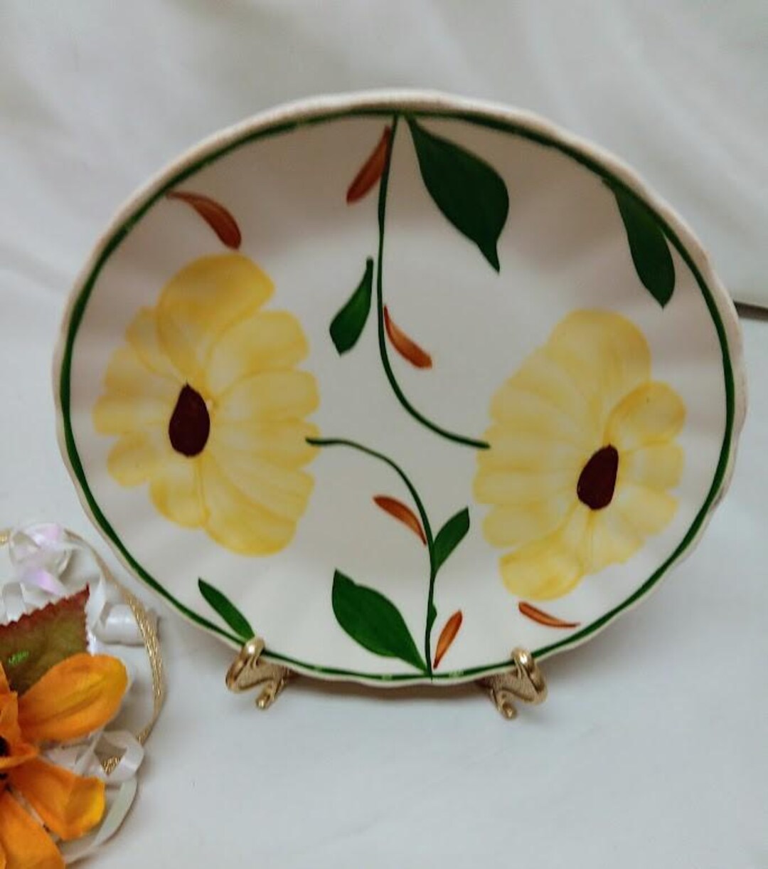 2044 Antique Southern Potteries Blue Ridge China Sunbright Salad Plate ...