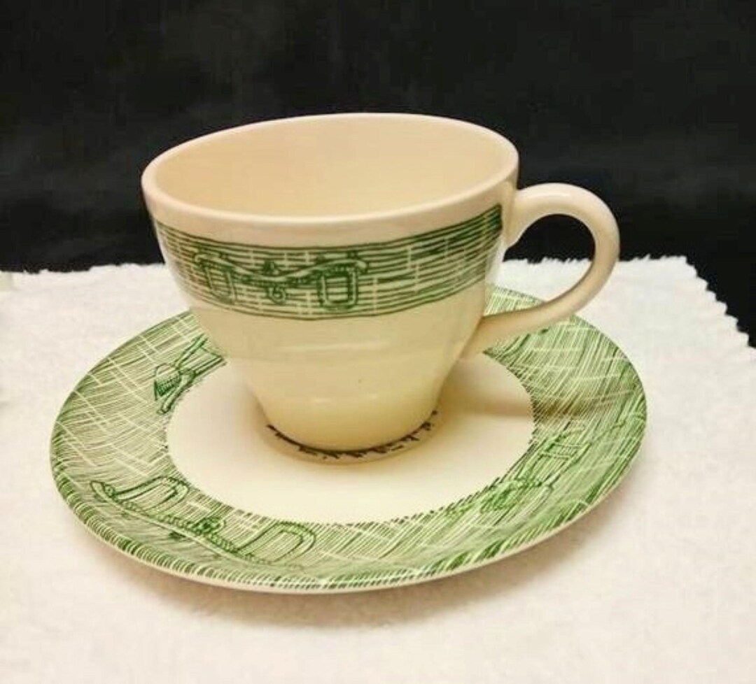 1362 Scio Oxen Yoke Taper Cup and Saucer Set - Etsy