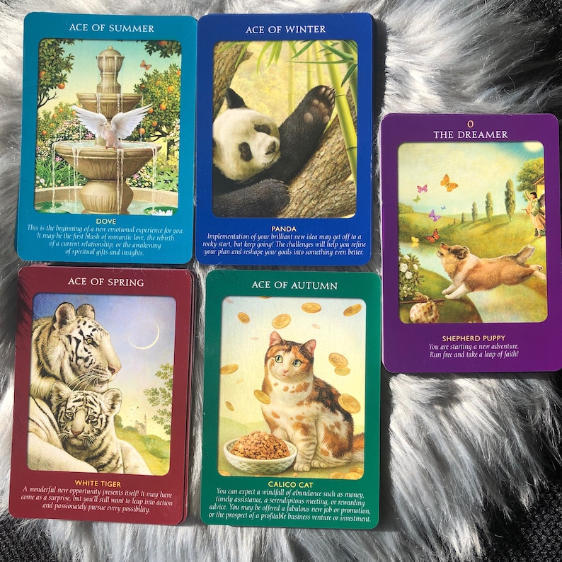 Animal Tarot Card Deck With Guidebook: Doreen Virtue & Radleigh ...