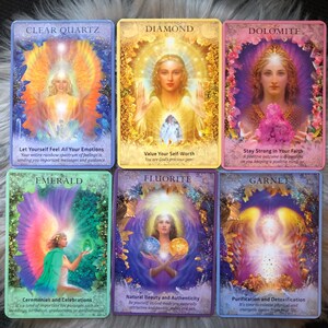 Crystal Angels Oracle Card Deck With Physical Guidebook Included by ...