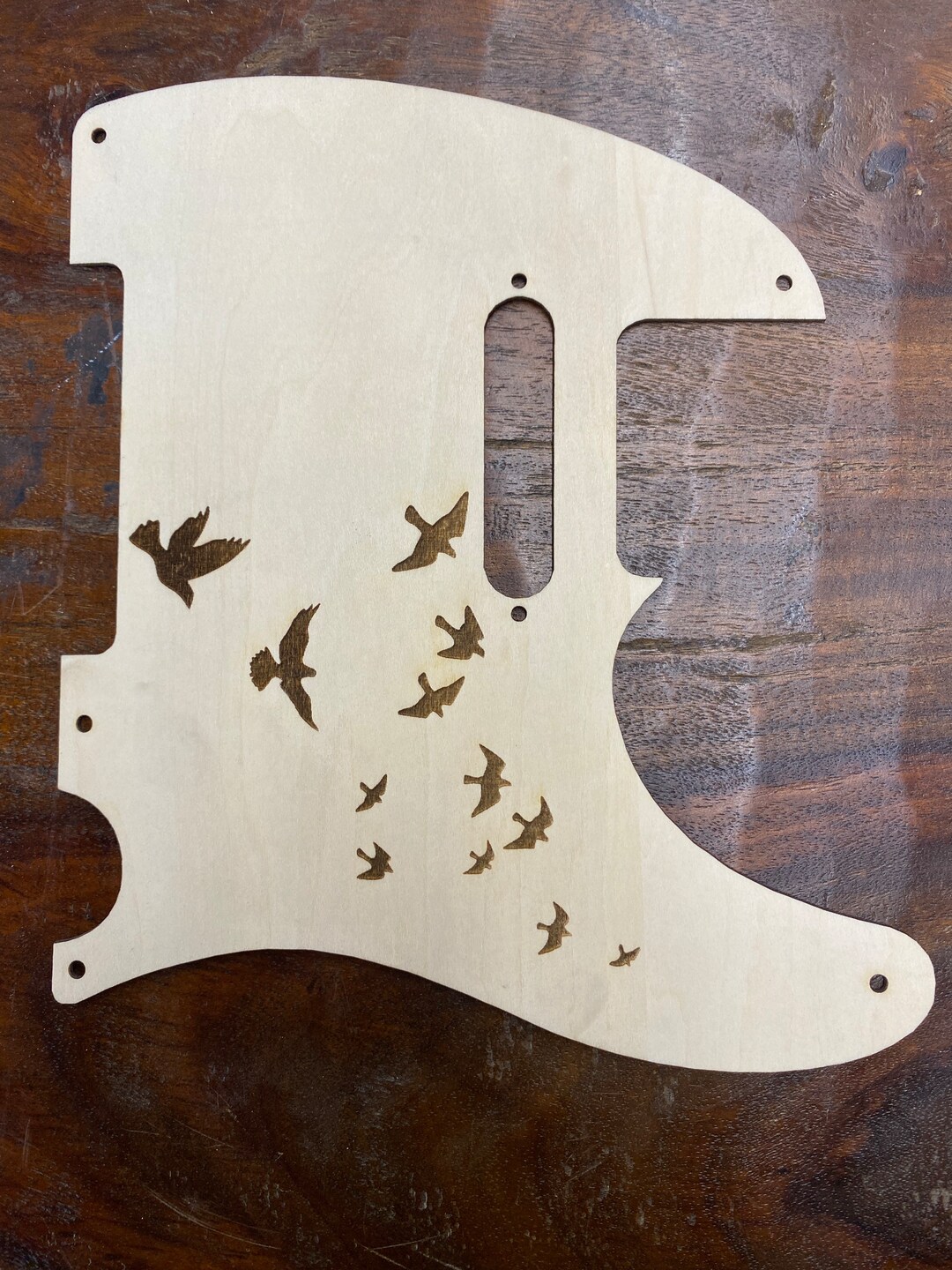 Fender Telecaster Pickguard Flying Birds 5 Hole Fits RH Guitars 3mm ...