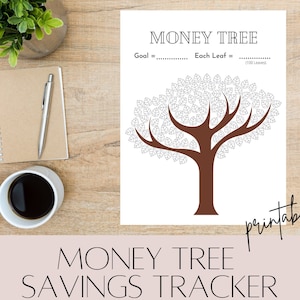 Printable Money Tree Chart | Financial Goal Chart | Debt Free ...