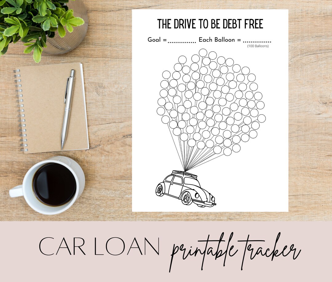 Car Loan Repayment Chart | Printable Debt Free Tracker - Etsy