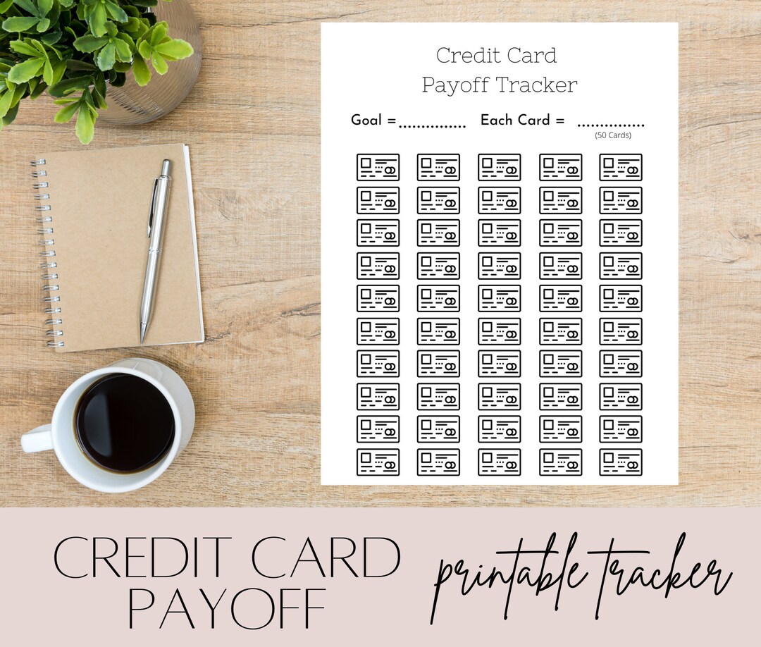 Credit Card Repayment Chart | Printable Debt Free Tracker | Credit Card ...