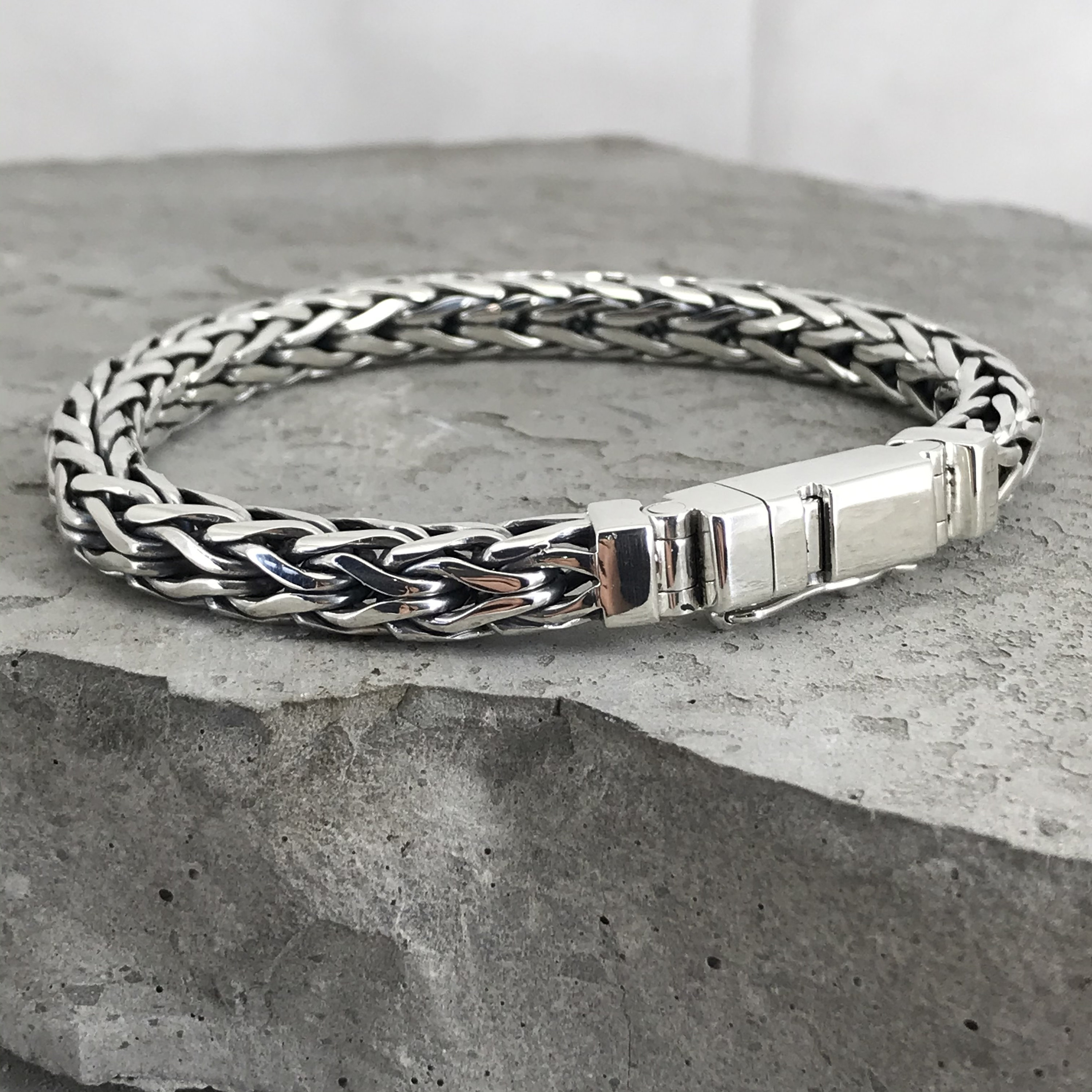 Mens Bracelet 925 Sterling Silver Mens Etsy Uk